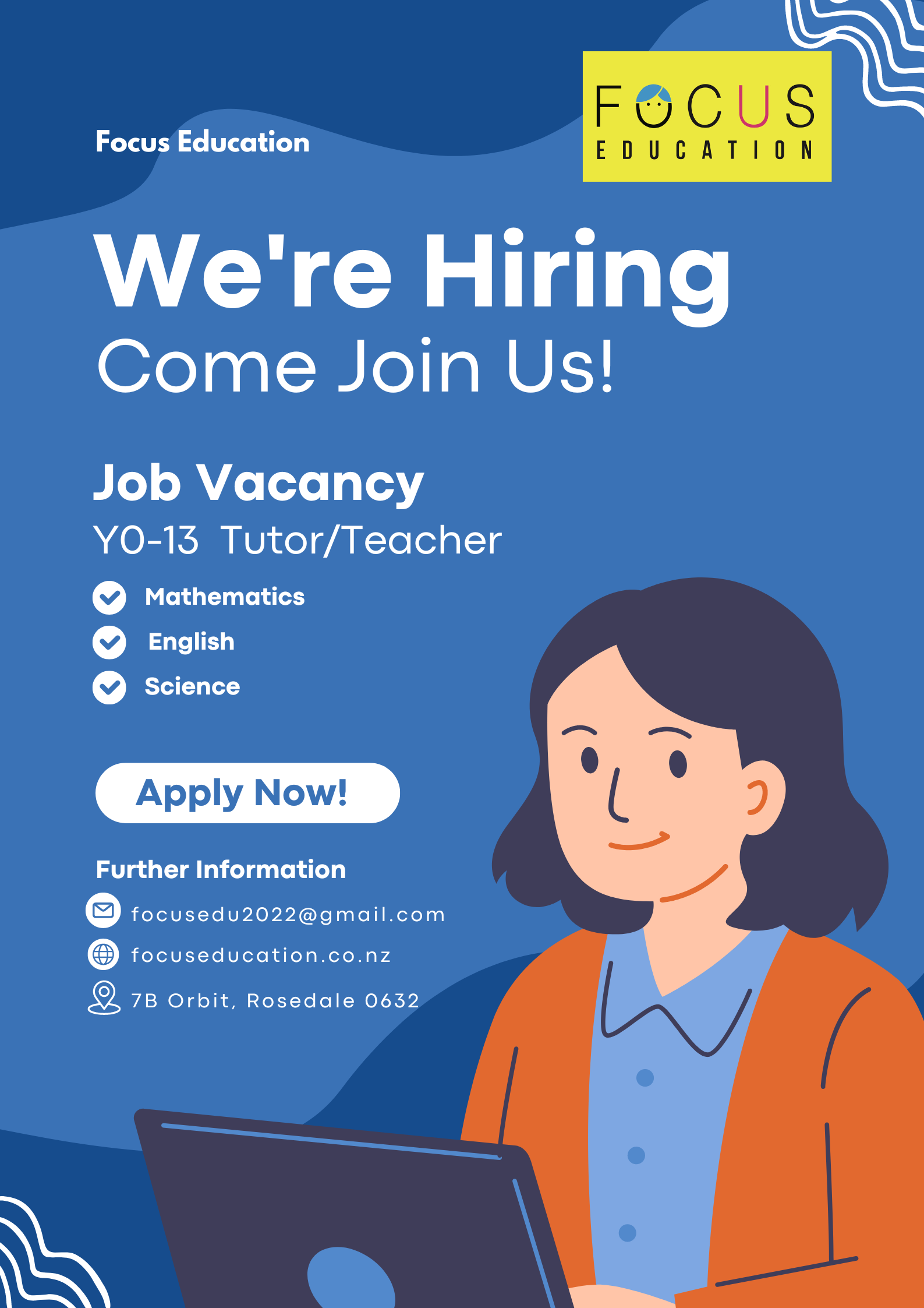 Work as a Tutor – Focus Education NZ